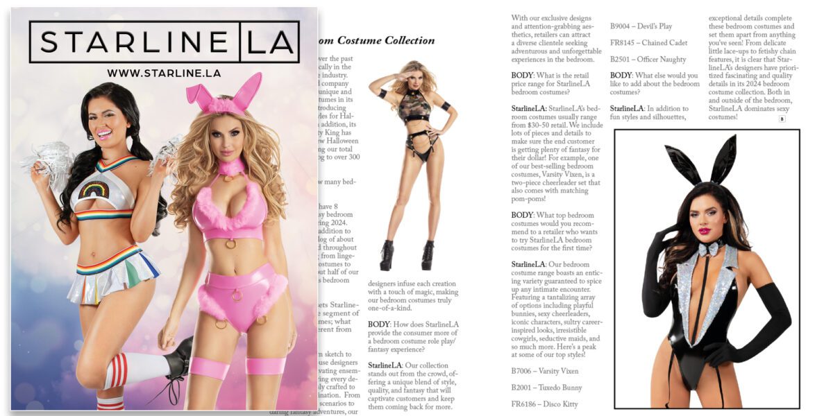 STARLINE LA turns up the heat in Body Magazine's May issue - StarlineLA & Party King Costumes